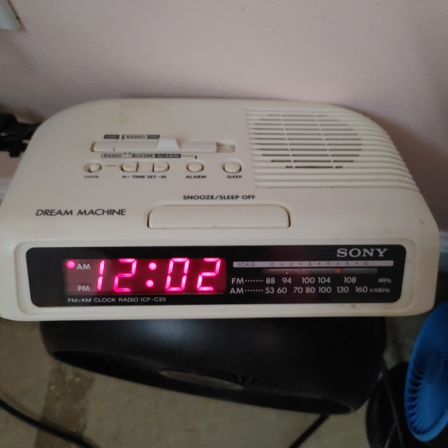 Vintage Sony Dream Machine ICF-C25 Alarm Clock Radio Buzzer AM / FM ...