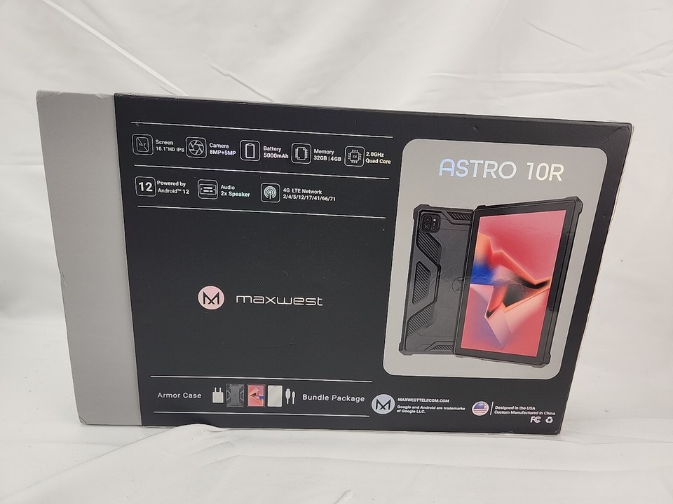 New 4G LTE Maxwest Astro 10R 10.1" 32GB Black MX-A10R1WW | eBay