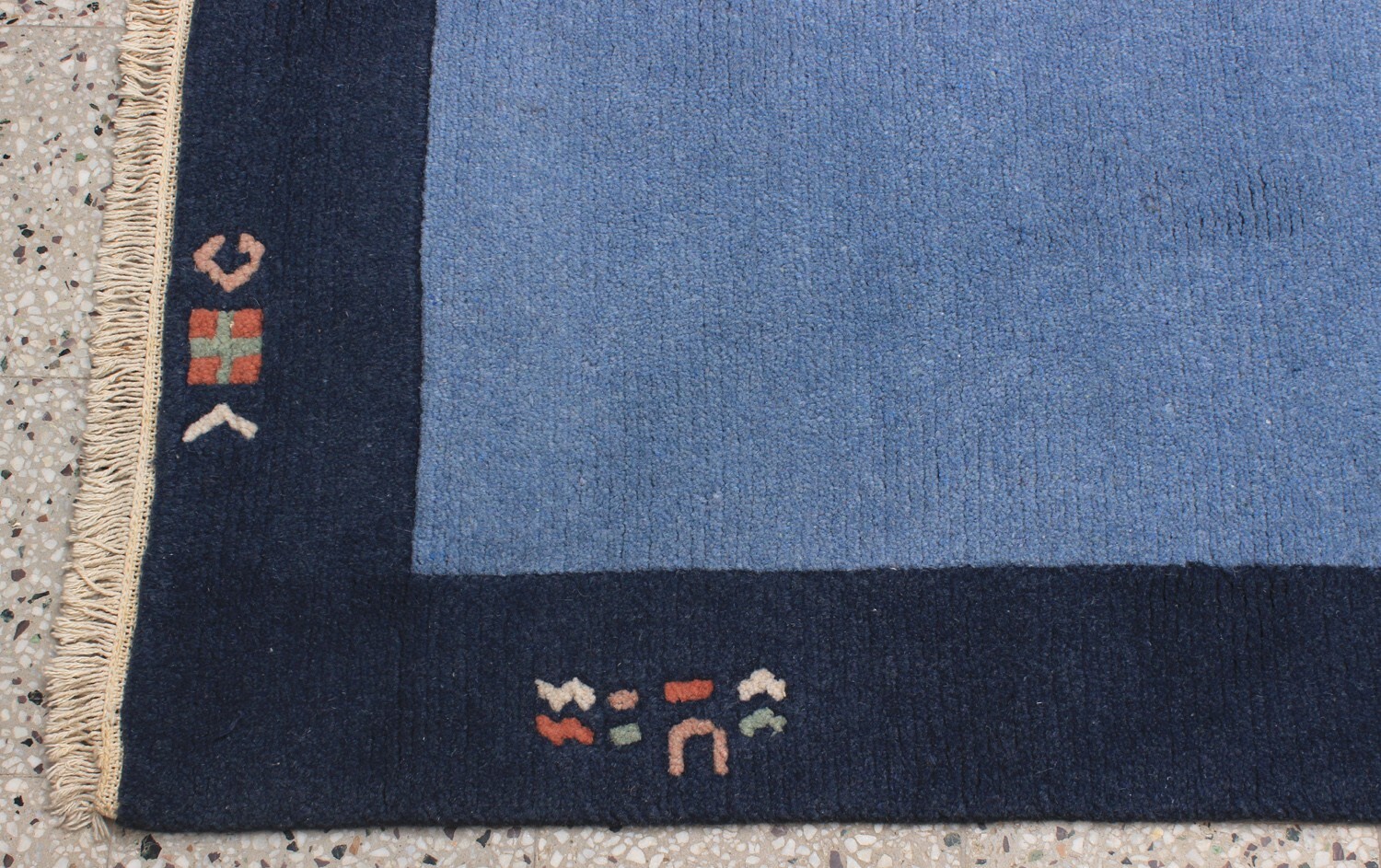 Hand-Knotted Living Room Wool Area Rugs Blue Home Décor Modern Carpetss ...