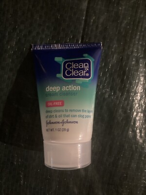 Clean & Clear Deep Action Cream Face Cleanser Oil Free 1 oz Travel Size ...