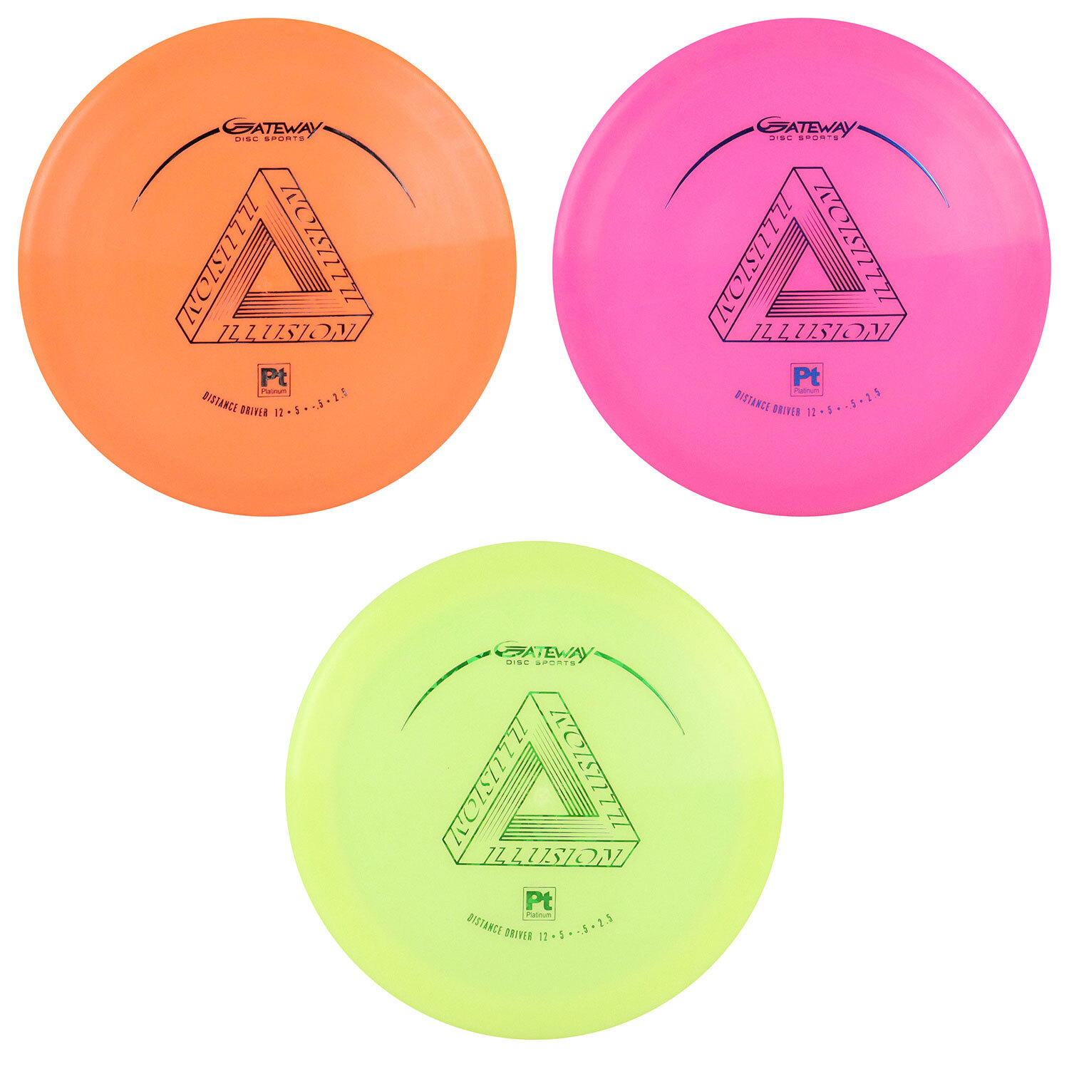 Gateway Disc Golf Platinum Illusion Distance Driver 12/5/-1/3 - Choose ...