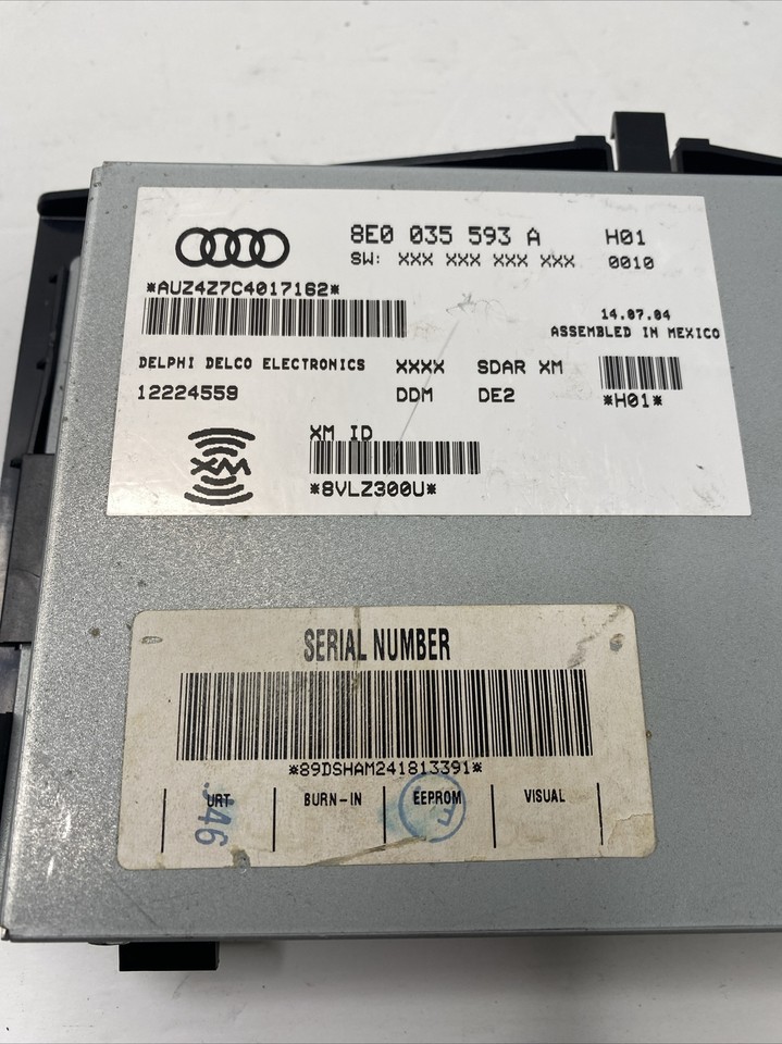 Sirius XM Radio Tuner Module VW Rabbit MK5 Passat Audi A3 A4 S4- 8E0 ...