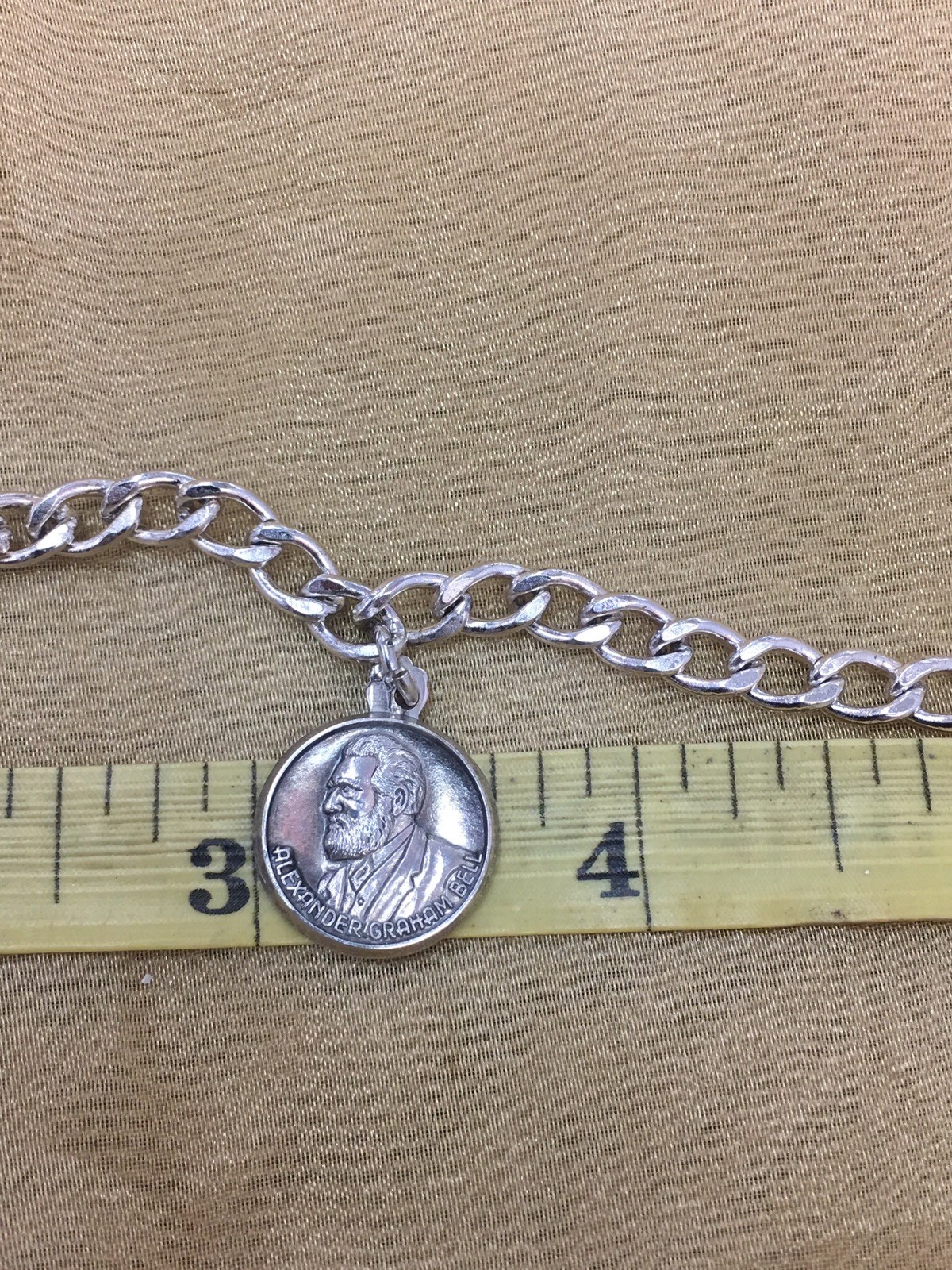 Vintage CTO sterling silver Alexander Graham Bell Bracelet Charm | eBay
