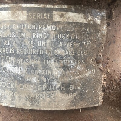 WISCONSIN TFD ENGINE ROCKFORD CLUTCH (CLUTCH ONLY See Description) | eBay