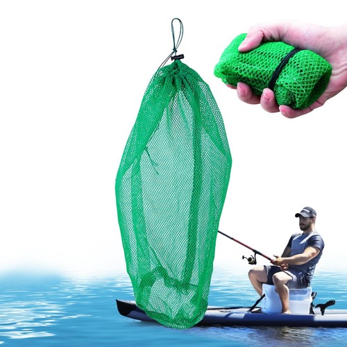 Fishing Net Bag Drawstring Catching Net Large Capacity Angling Supplies ...
