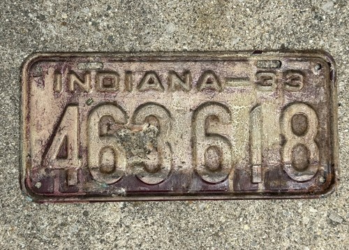 1933 Indiana License Plate | eBay
