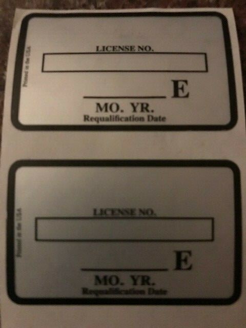 (1) Visual Inspection Sticker DOT Propane Tank Certificate ...