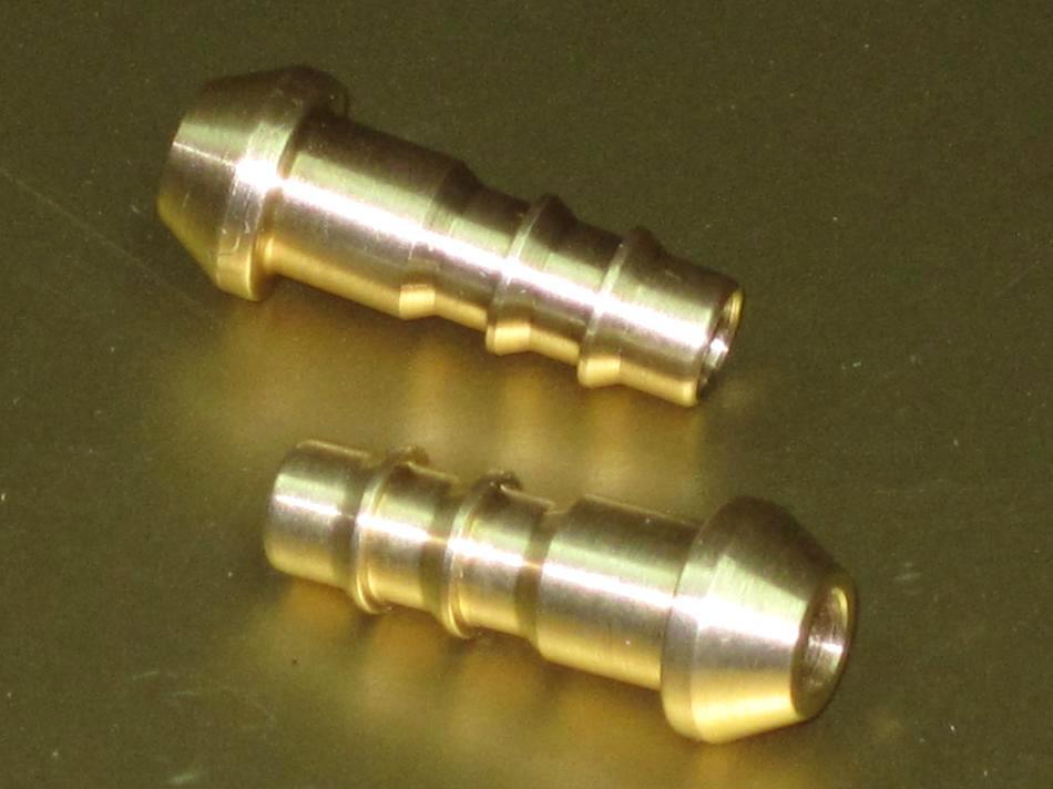 petcock spigots brass barbed for 1/2" OD petcock Triumph Norton BSA ...