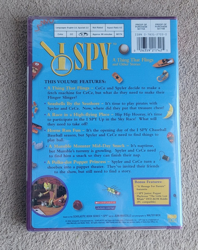 Scholastic I Spy A Thing That Flings and Other Stories HBO Family 2004 ...