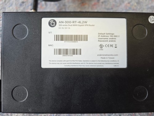Araknis AN-300-RT-4L2W 300 Series Dual WAN Gigabit VPN Router | eBay