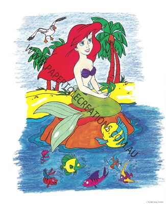 Paper tole Kit-SB12-Disney-RDM-C4 Little Mermaid Sunbaking | eBay Australia