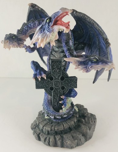 Purple Three-Headed Dragon Statue - 2008 Summit Collection Fantasy ...
