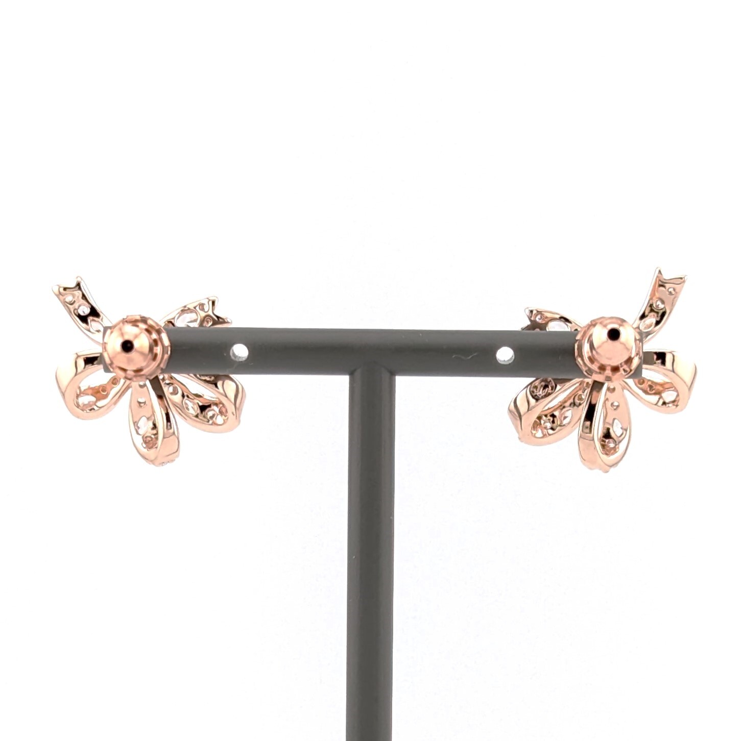 SWAROVSKI Volta Pierced Stud Earrings Bow-Inspired Studs with Clear ...