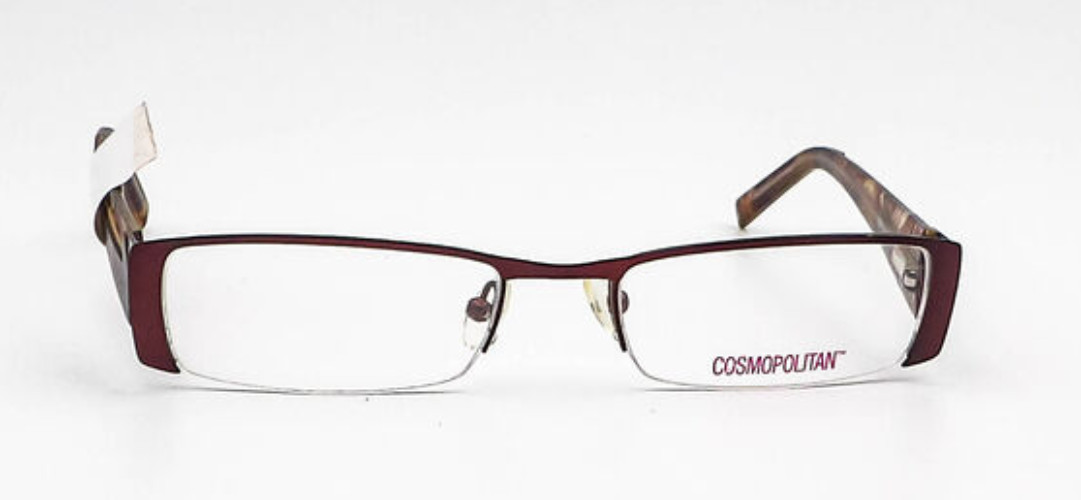 Cosmopolitan Oh So Pretty Brown Rectangle Eyeglasses Frames 51-18-140 ...