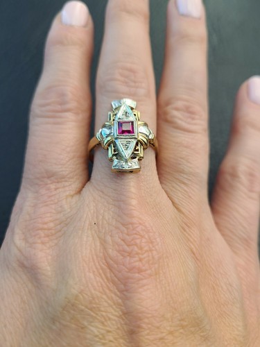 Antique Gold Ruby Ring, 10k Gold Ruby Ring | eBay