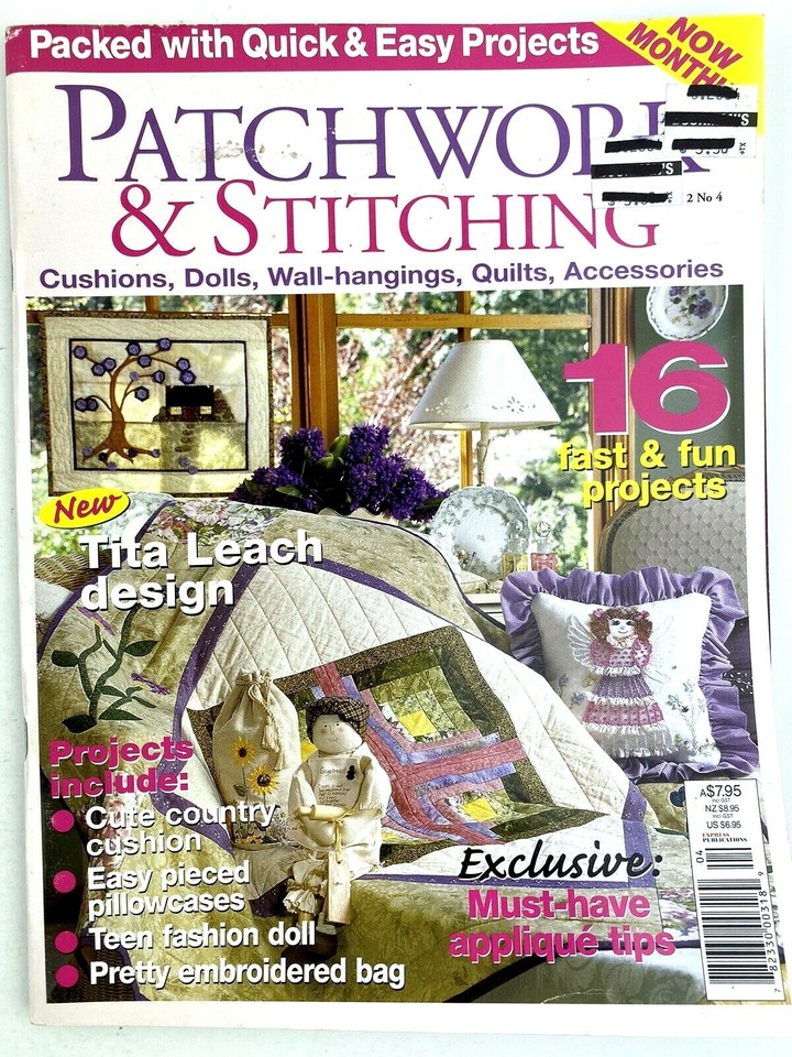 Patchwork & Stitching Magazine Lot of 2 Vol 2 #1&4 Quilt Patterns Quick ...