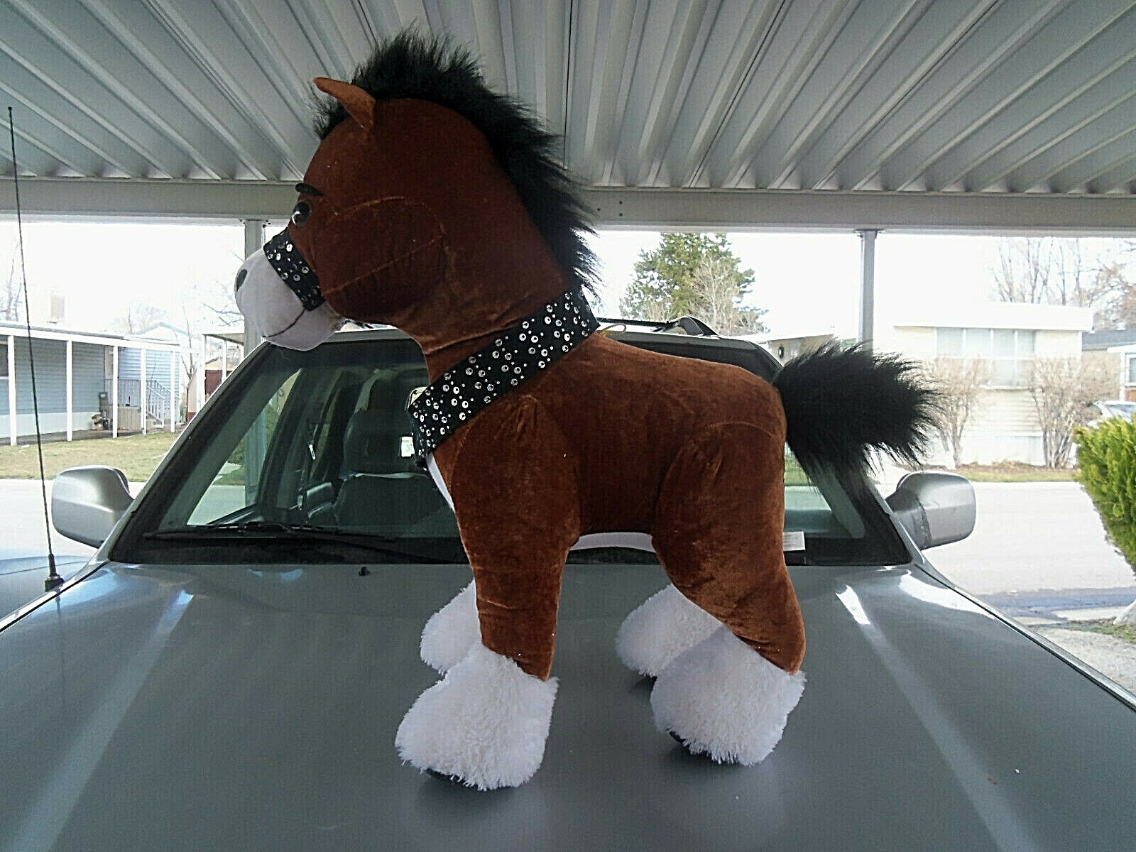 Large plush stuffed Bay Brown Horse 26" | eBay