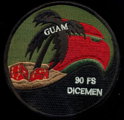 USAF 90th Fighter Squadron Guam Dicemen Patch K-2 | eBay