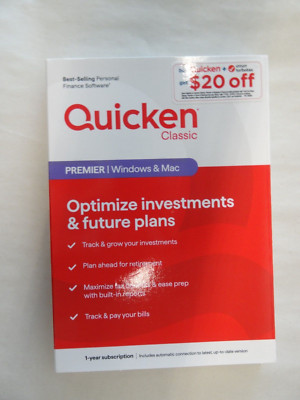 Quicken Classic Premier Personal Finance - 1-Year Subscription (Windows ...