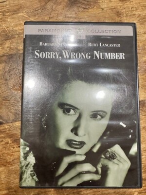 VINTAGE DVD SORRY, WRONG NUMBER BARBARA STANWYCK BURT LANCASTER 1948 | eBay
