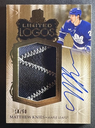 2023-24 Upper Deck The Cup Matthew Knies Limited Logos Rookie Patch ...
