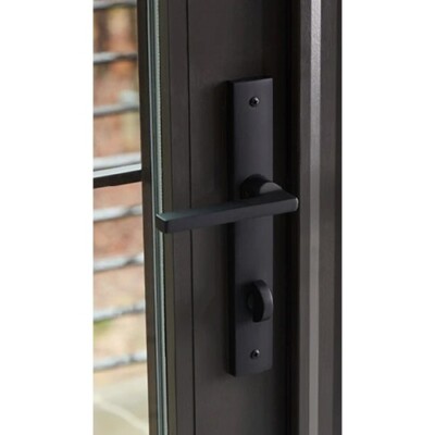 PELLA/BALDWIN SPIERE FRENCH DOOR HANDLE MATTE BLACK UNHINGED NEW IN BOX ...