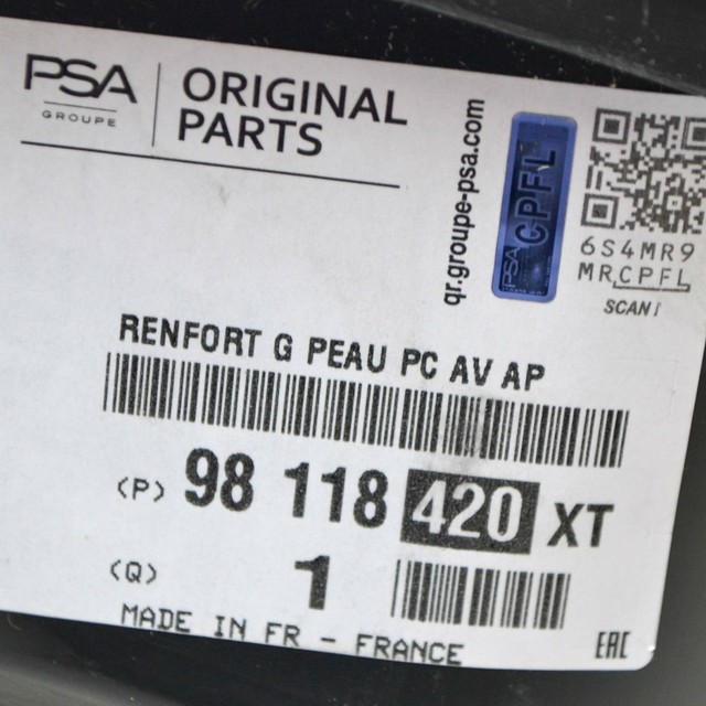 Peugeot Expert Mk3 Front Left Bumper Bracket 98118420XT Genuine for ...