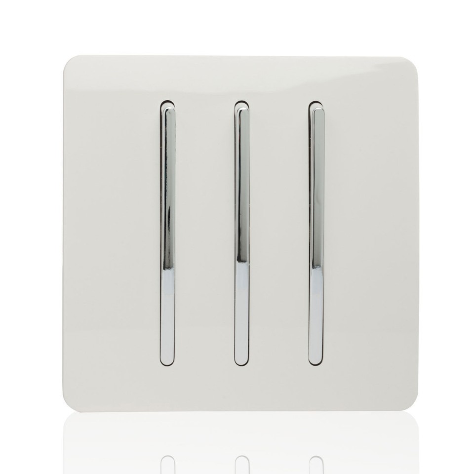 Trendi Switch Ice White Designer Light Switches Plug Sockets Fused ...