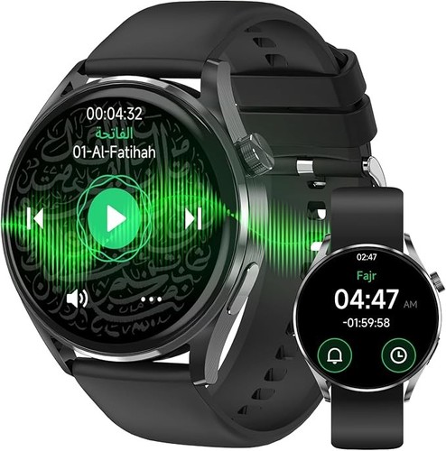 KDN Certified 114 Full Quran Recitation Watch 1.39" HD Touch Screen ...