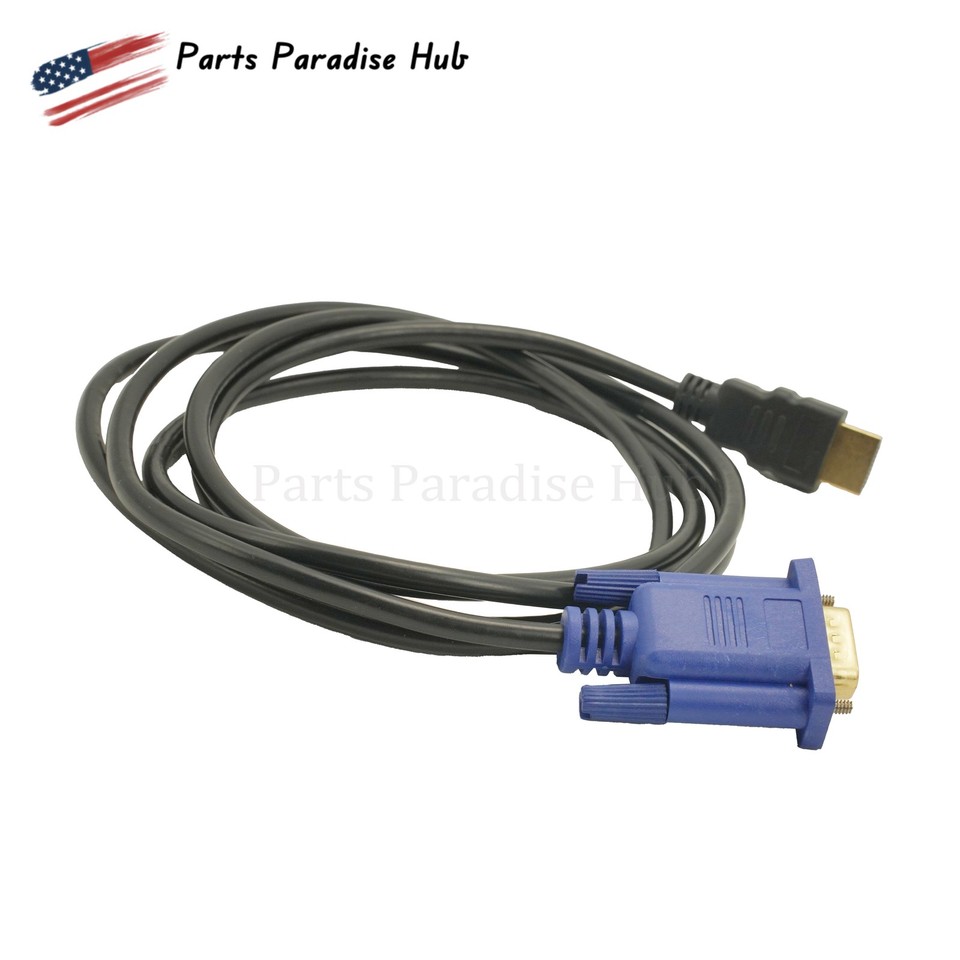6FT HDMI Male To VGA Male 1080P Converter Adapter Cable For PC Monitor ...