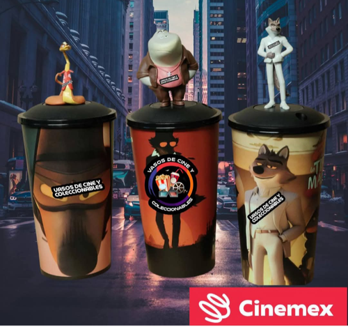 THE BAD GUYS 2 Movie Animations 3 Cups + 3 toppers CINEMA CINEMEX 2025 ...