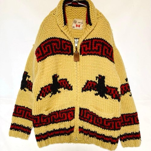 Chieftain Thick Cowichan Knit Ll Thunderbird Pattern Made In Canada No ...
