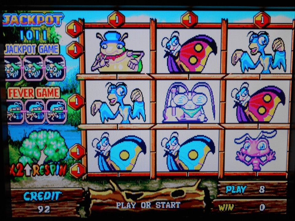 CRAZY BUGS II by IGS CGA 8 LINER CHERRY MASTER GAME BOARD Ver. 102 US ...
