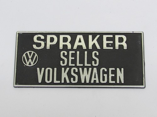 VTG Spraker Volkswagen Tulsa Oklahoma Metal Dealership Badge Emblem Tag ...