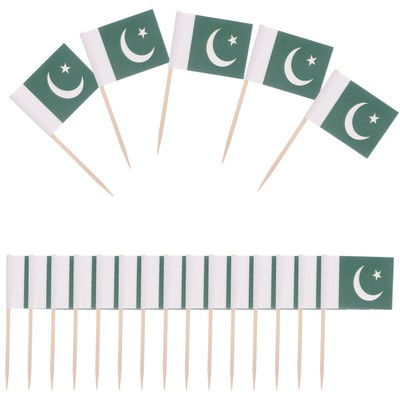 100pcs Pakistan Flags Sticks Small Flags Decorations Pakistan Flags ...