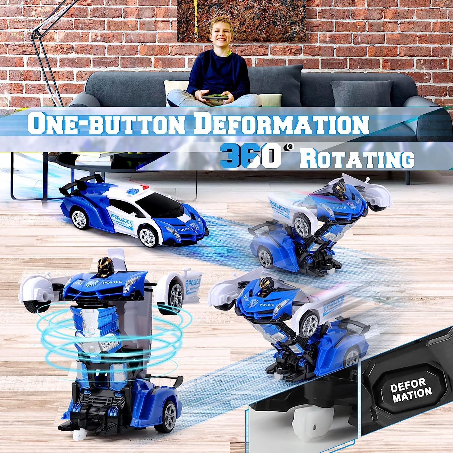 Transformer RC Robot Car 2 IN 1 Remote Radio Control Xmas Gift Toys for ...