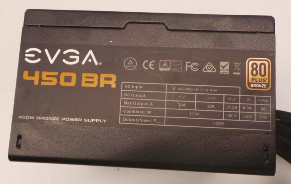 EVGA 450 BR 80 Plus 450W Bronze Power Supply TESTED | eBay