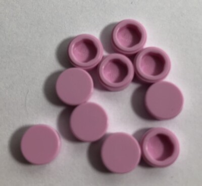 10 x LEGO 1x1 Round Tile, Part 35380, 35381, 98138 Bright Pink, Classic ...