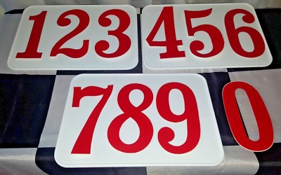 3 -7 x 10 Number Plates & 9 NUMBERS ATV ATVA QUAD BANSHEE Suzuki Yamaha ...