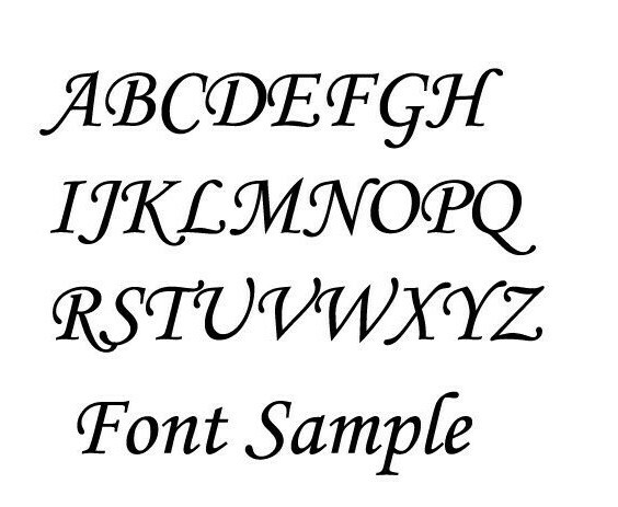 Alphabet Letter Stencil Set A-Z Uppercase WEDDING SCRIPT Fancy font 2 ...