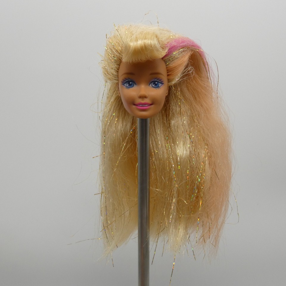 Barbie Splash N Color Doll Head Tan SuperStar Face Medium Light Skin ...