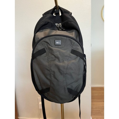 REI canvas backpack black and gray medium hiking travel | eBay
