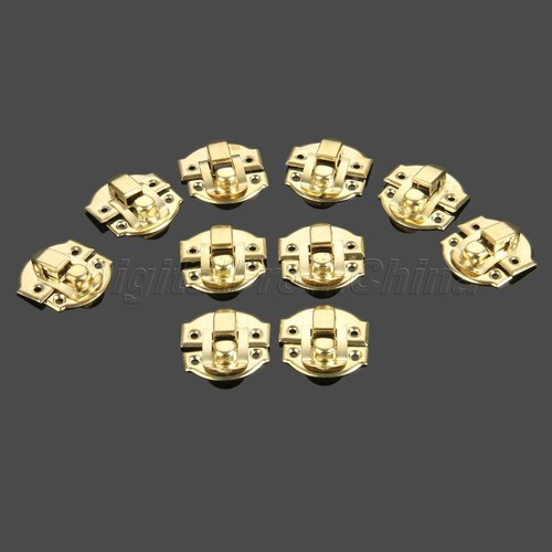 10-50pcs 27*29mm Antique Bronze Gold Mini Lock Buckle Box Case Chest ...