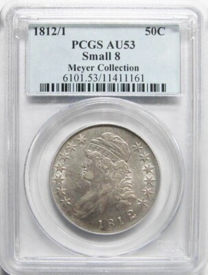 1812/1 Small 8 Capped Bust Half Dollar PCGS AU-53 Meyer Collection | eBay