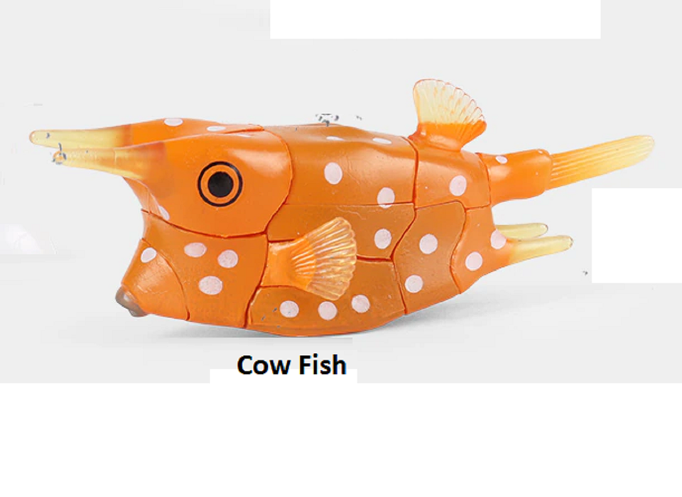 10cm 20parts of Cow Fish Plastic Toy Ocean Sea Animal Figure Doll Kids ...