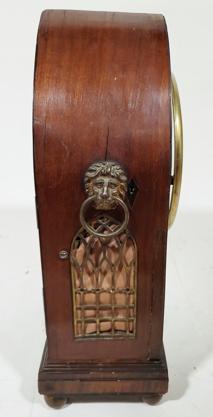 Antique 19th C ENGLISH Inlaid Wood & Bronze ELLICOTT Dome Mantle ...