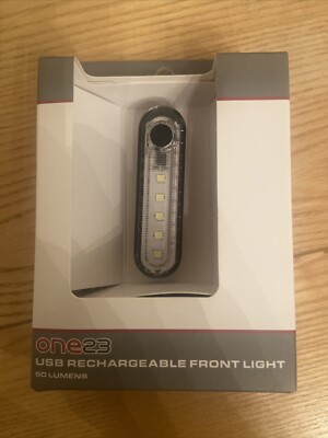 New ONE23 Rechargeable USB LED Front Bike / Cycle Light. 50 lumens ...
