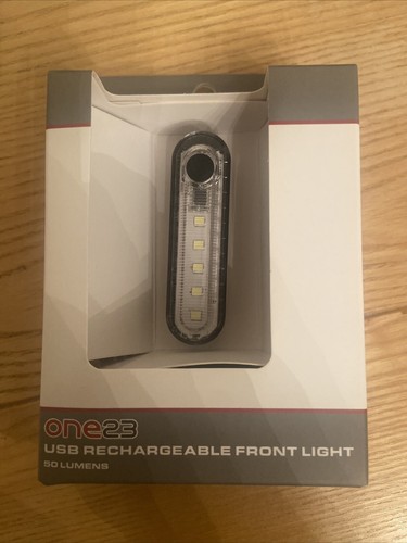 New ONE23 Rechargeable USB LED Front Bike / Cycle Light. 50 lumens ...