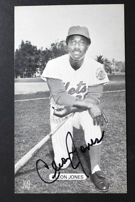 CLEON JONES New York Mets White Sox Autographed Signed 3x5 McCarthy ...