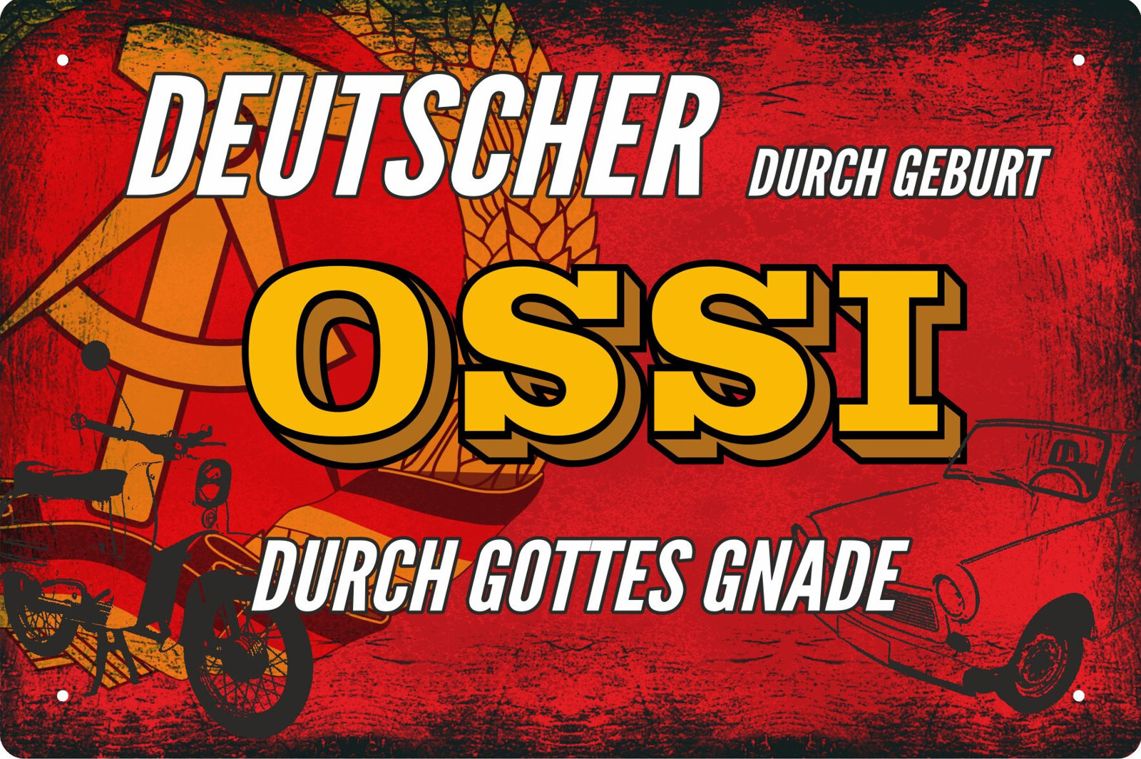 DDR Blechschilder 20x30cm Deko Sprüche Kult NVA Ostdeutschland Ossi ...